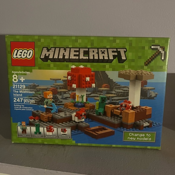Lego | Toys | Lego Minecraft The Mushroom Island New Retired 2129 ...